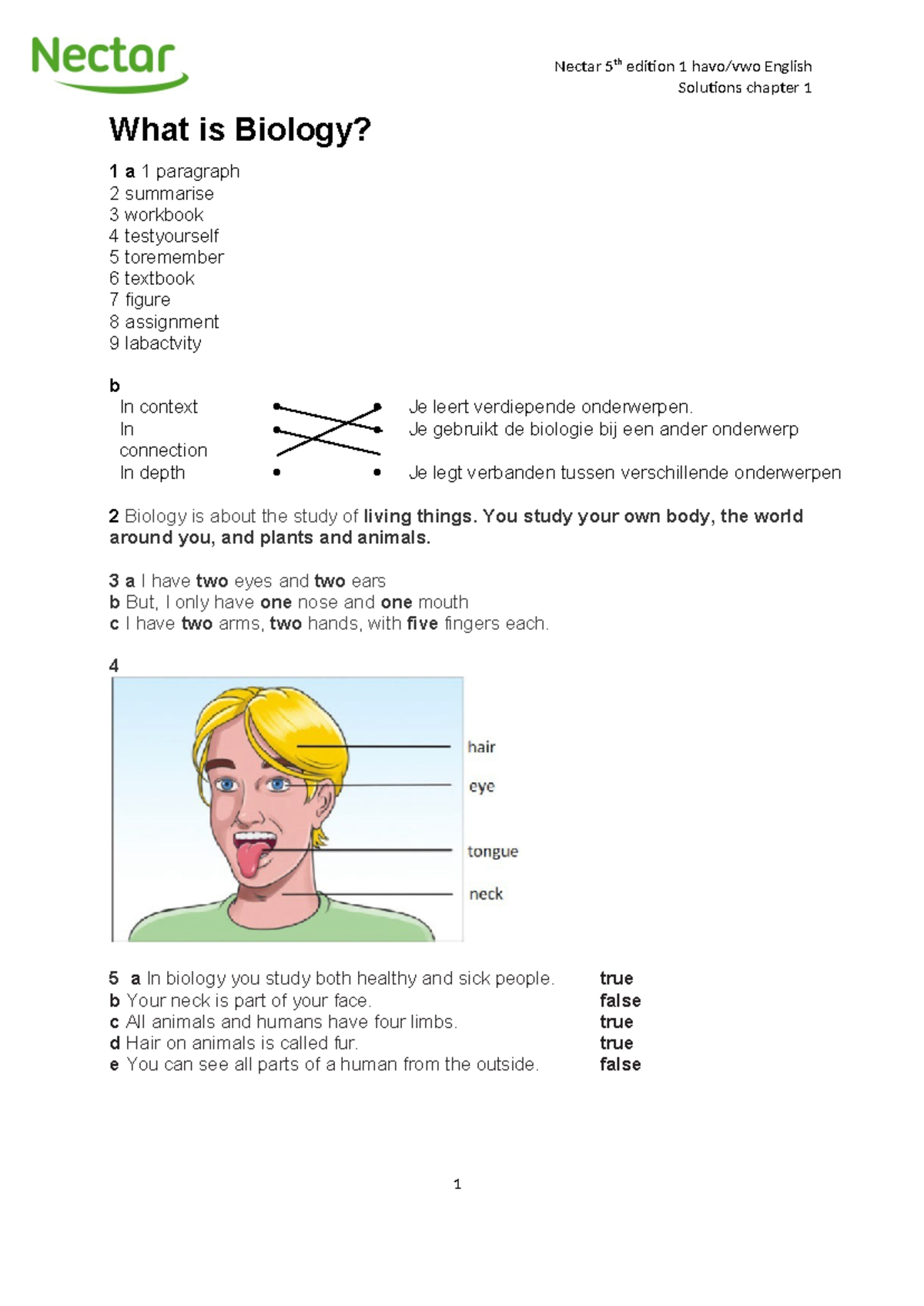 Biology Unit 1 Assignment Solutions and Review Notes - Studeersnel