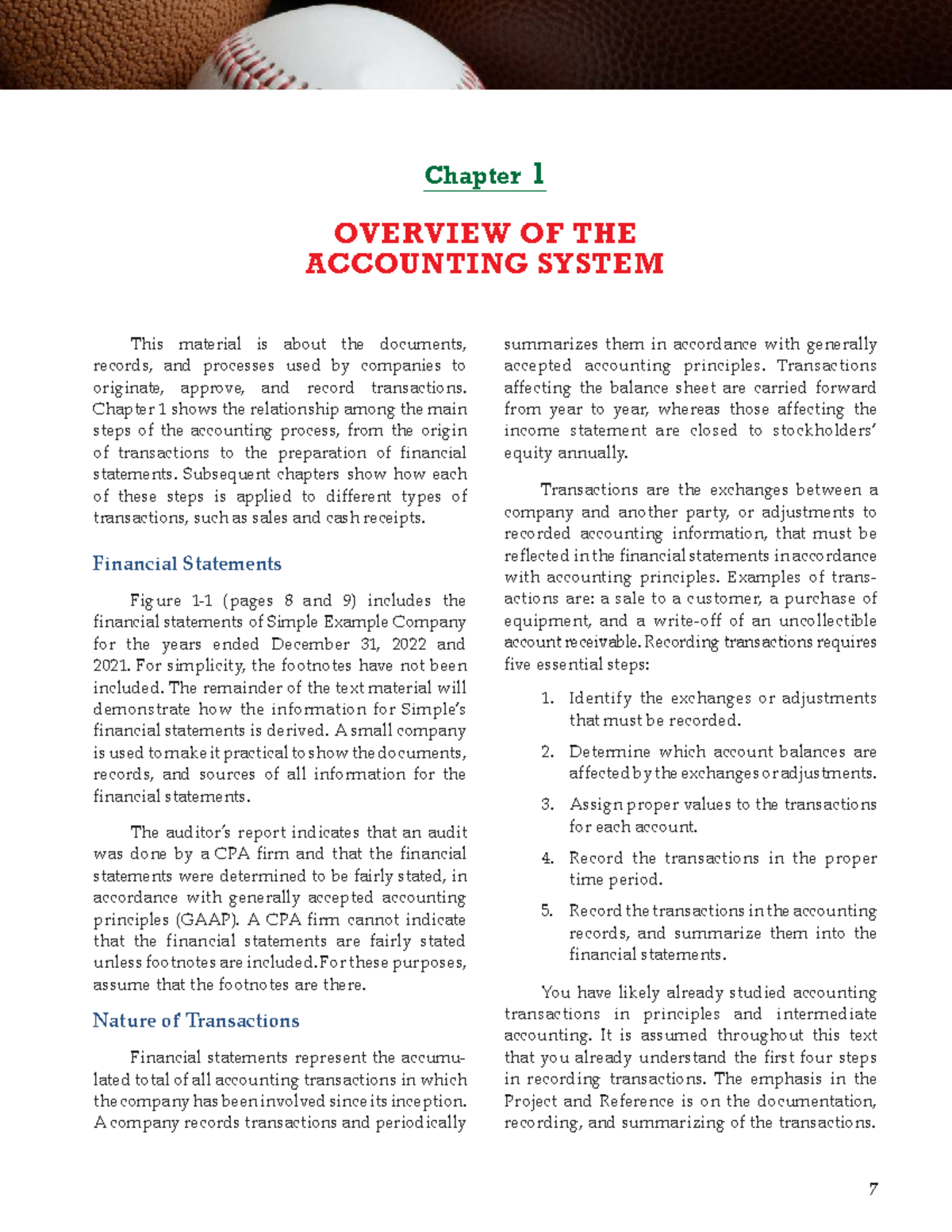ACC 101: Chapter 1 - Overview of the Accounting System - Studocu