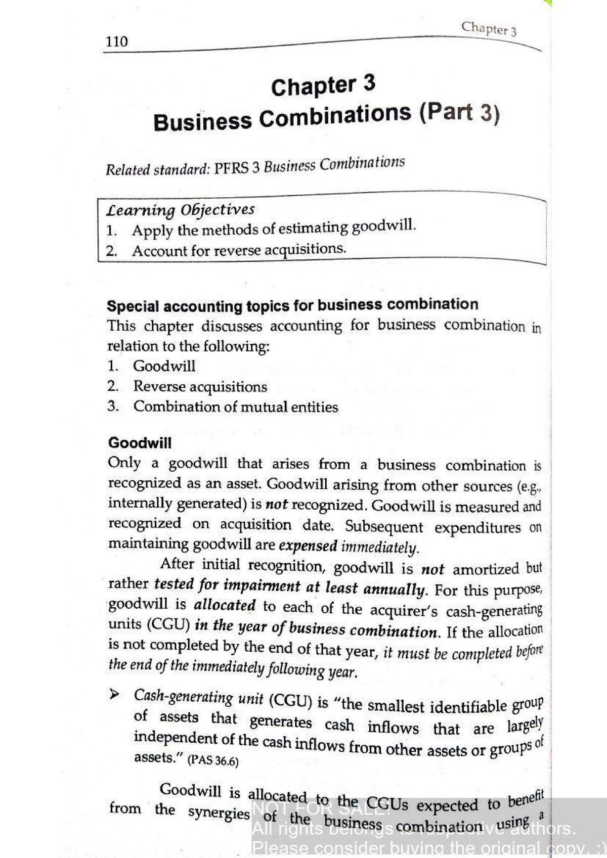 Chapter 3 - BUS COM: Business Combinations & Goodwill Analysis - Studocu