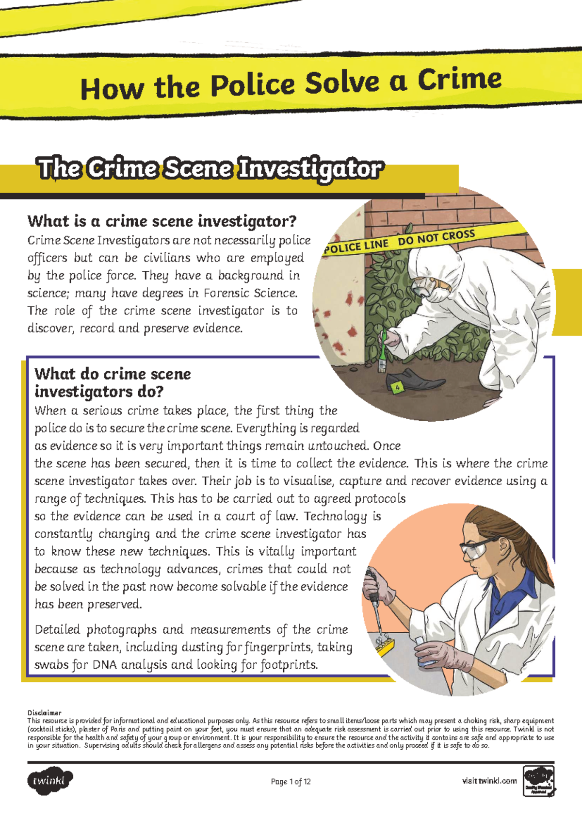 T-sc-1651040186 Crime Scene Investigation: Evidence Collection ...