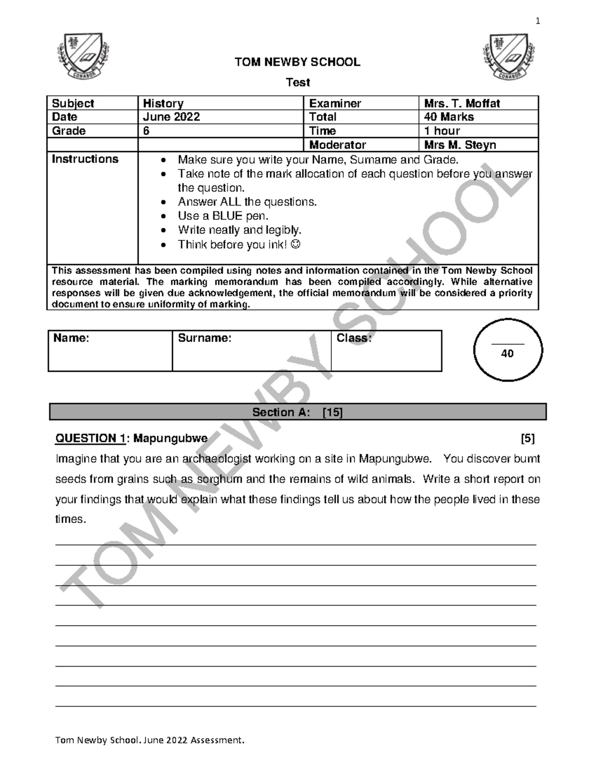 Natural Sciences & Technology Study Notes: Grade 6 Term 1 - Studocu