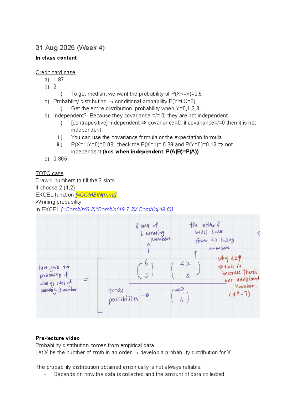DAO1704 - Week 4 In-Class Notes on Probability Distributions and ...