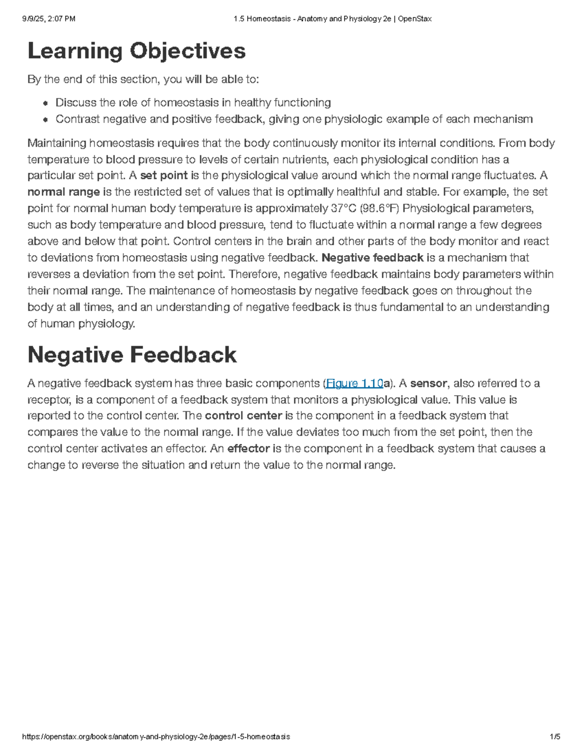Understanding Homeostasis and Feedback Mechanisms in Anatomy and Physiology 2e - Studocu