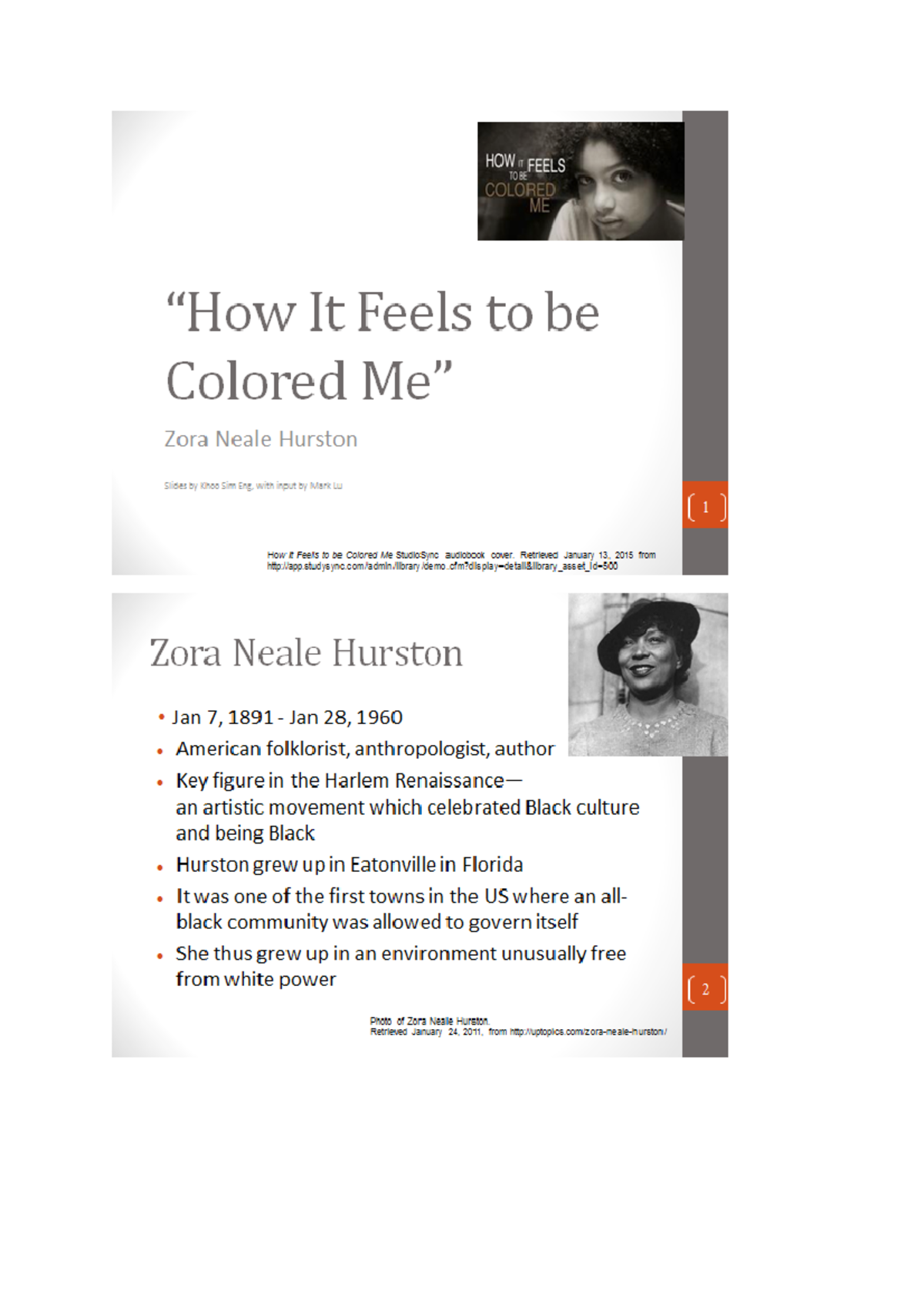 E LT107 How It Feels To Be Colored Me - “How It Feels to be Colored Me ...