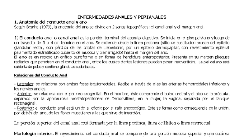Seminario sobre Enfermedades Perianales y Anatomía del Conducto Anal ...