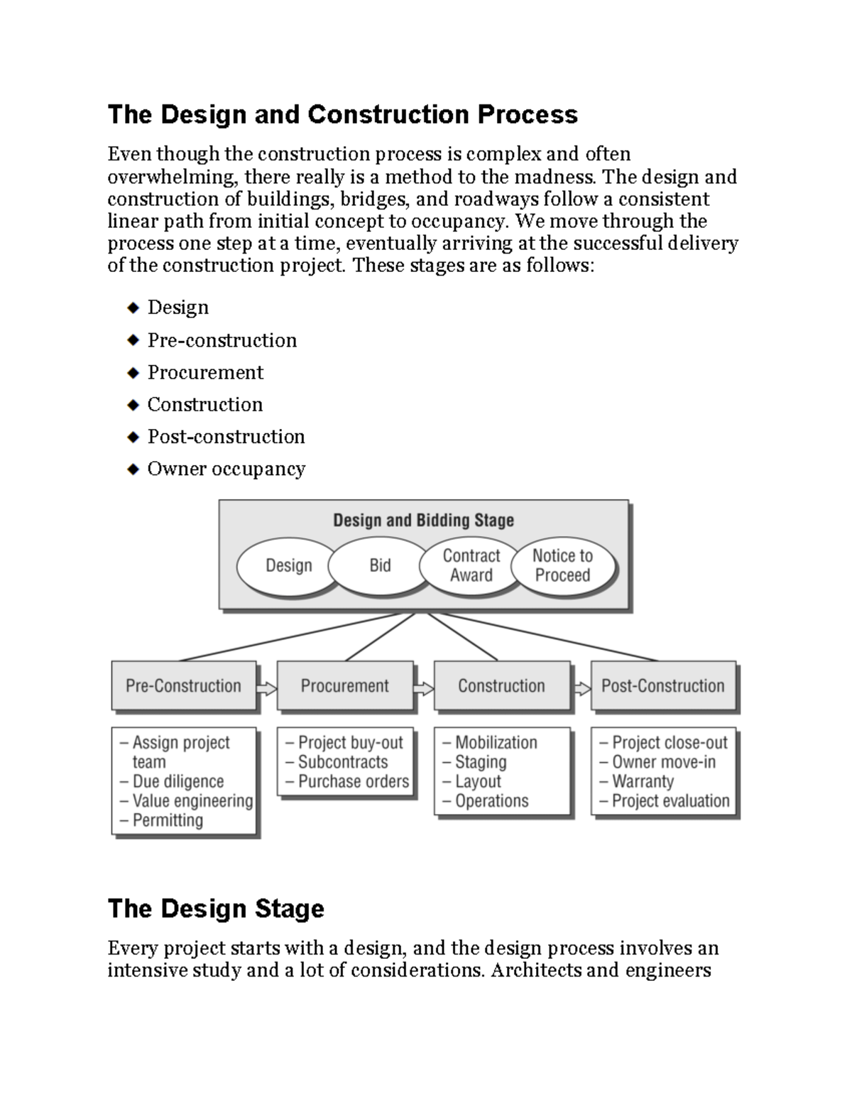 Construction Management Process Overview: Key Stages and Insights - Studocu