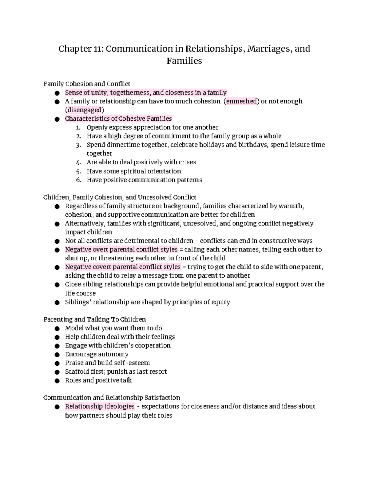 Understanding Family Dynamics: Cohesion, Conflict, and Resilience - Studocu