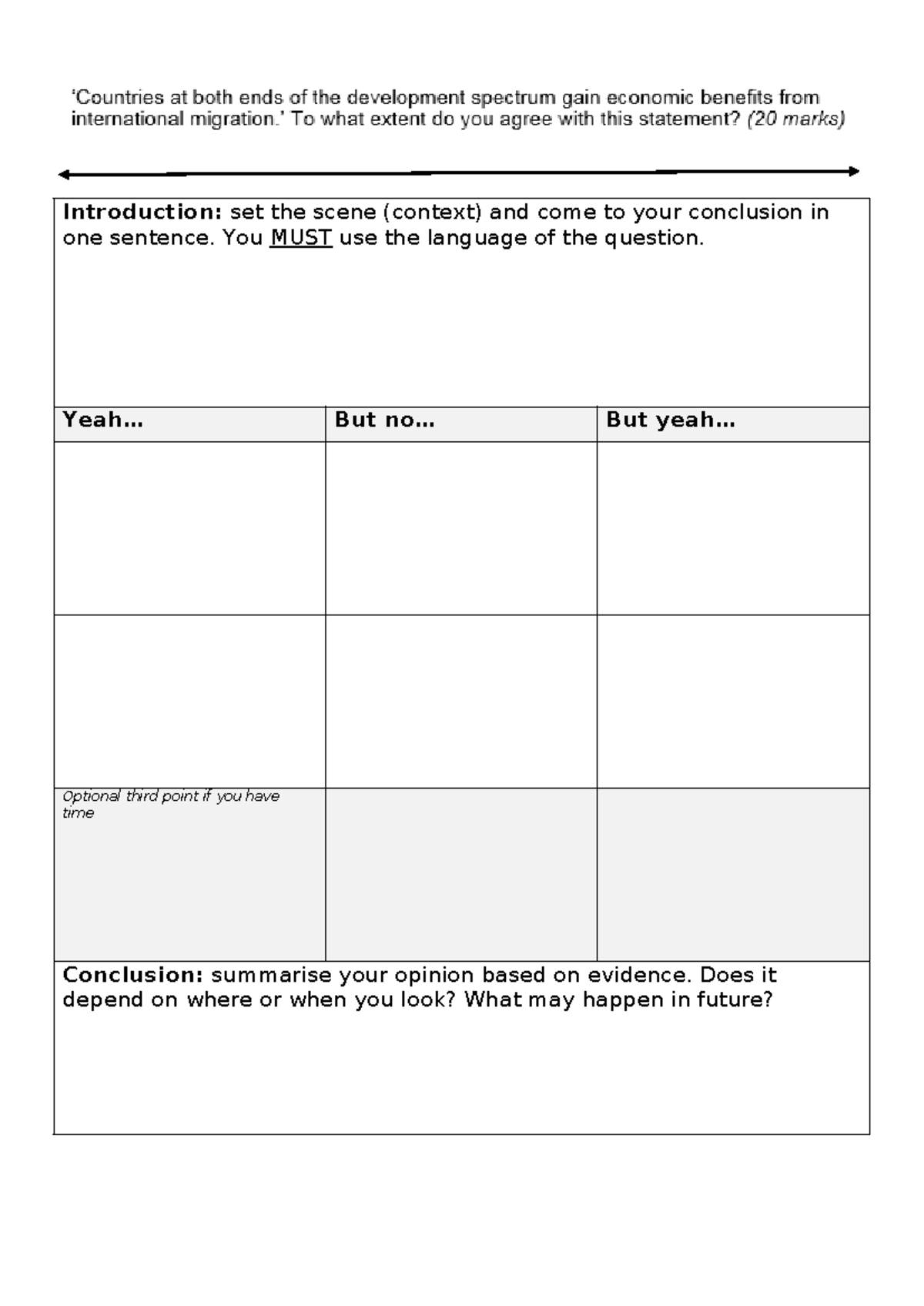 20 Marker Worksheet - Essential Geography Human Notes - Studocu