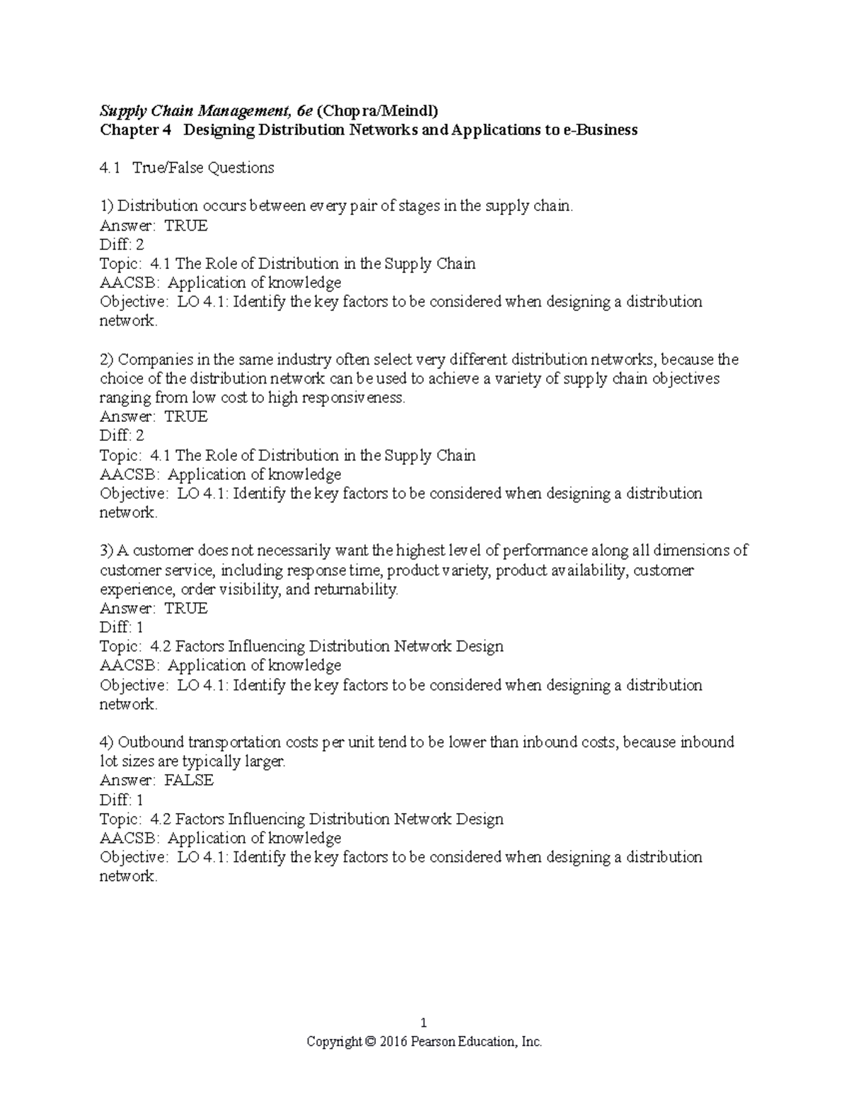 Chapter 4: Designing Distribution Networks in Supply Chain Management ...