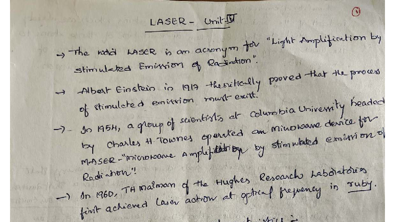 AP PPT (20 NOV 2025) - Understanding LASER Principles and Applications - Studocu