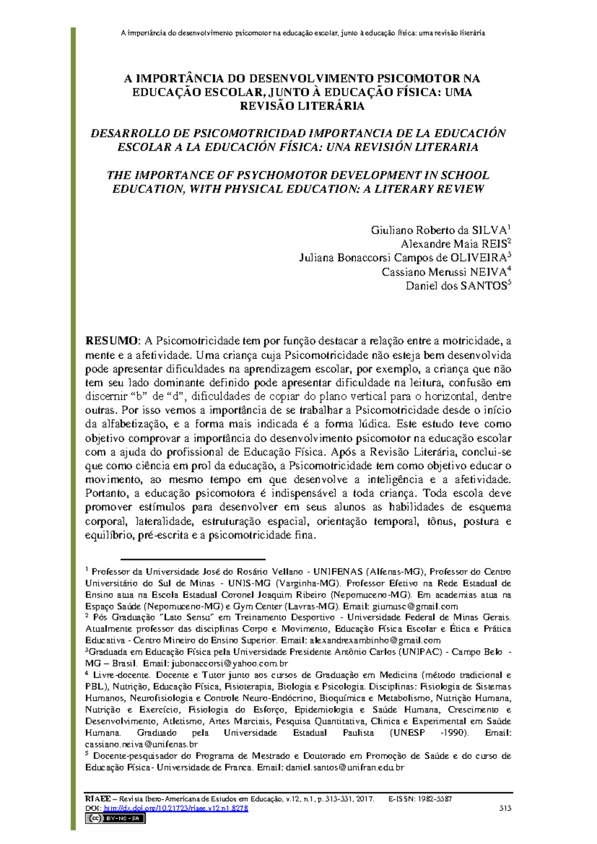 A Importância do Desenvolvimento Psicomotor na Educação Física Escolar ...