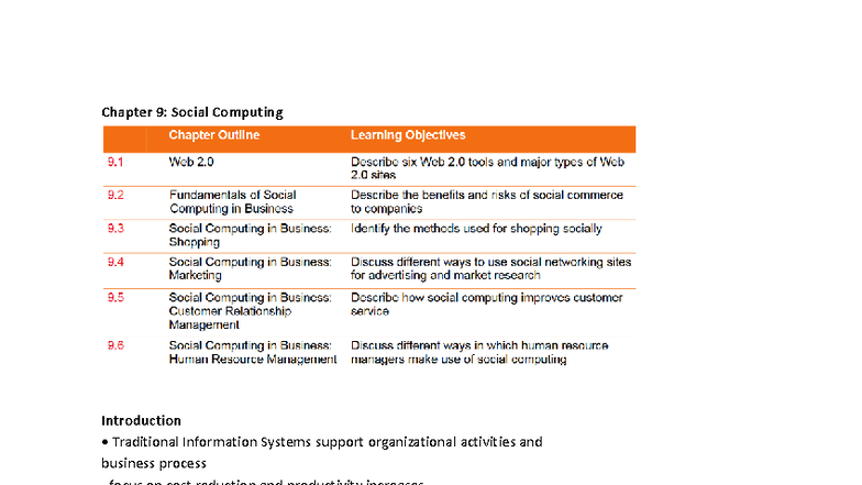 Chapter 9: Social Computing in Business - Lecture Notes - Studocu