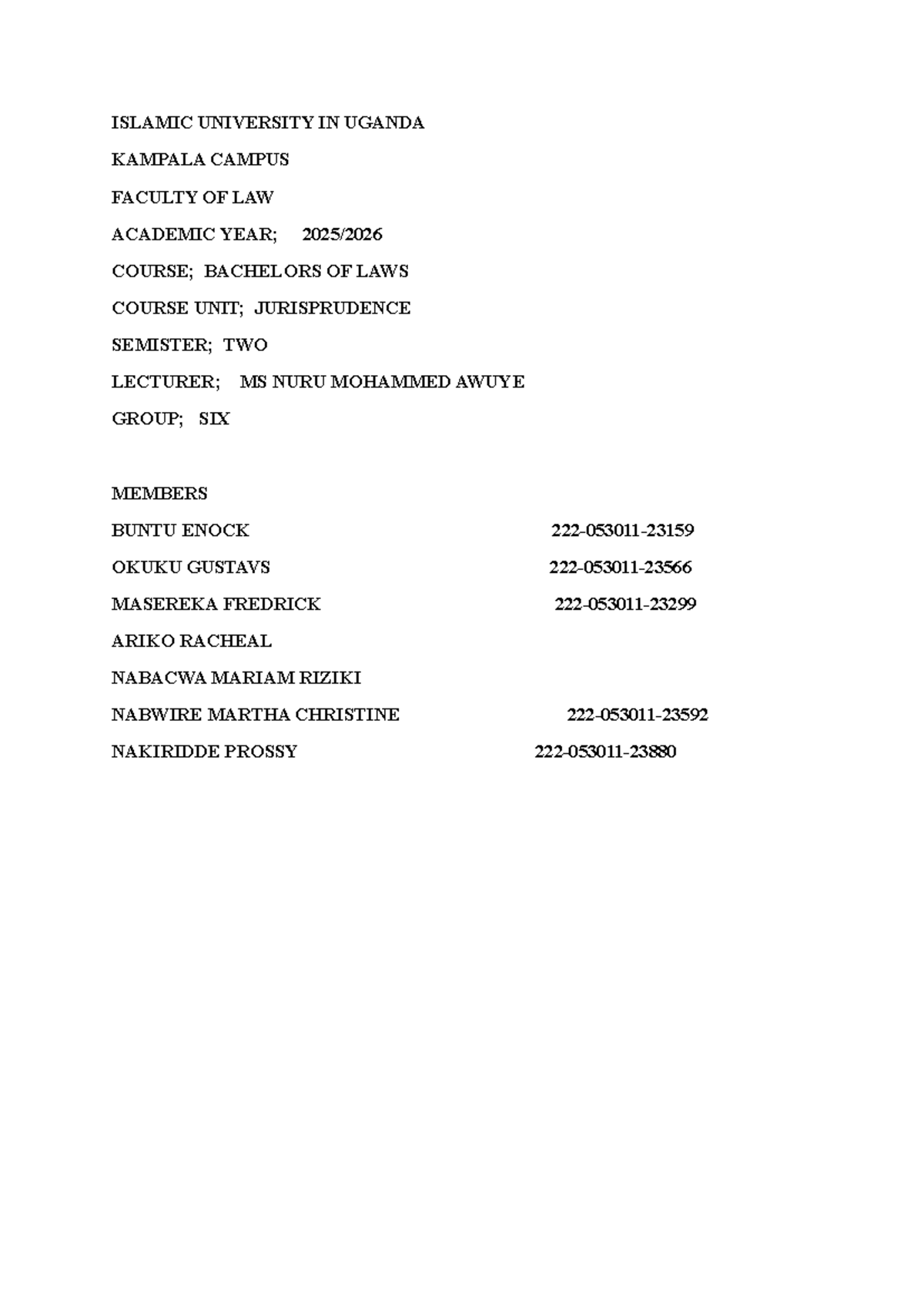 Theory of Justice: Jurisprudence II - Final Exam Notes - Studocu