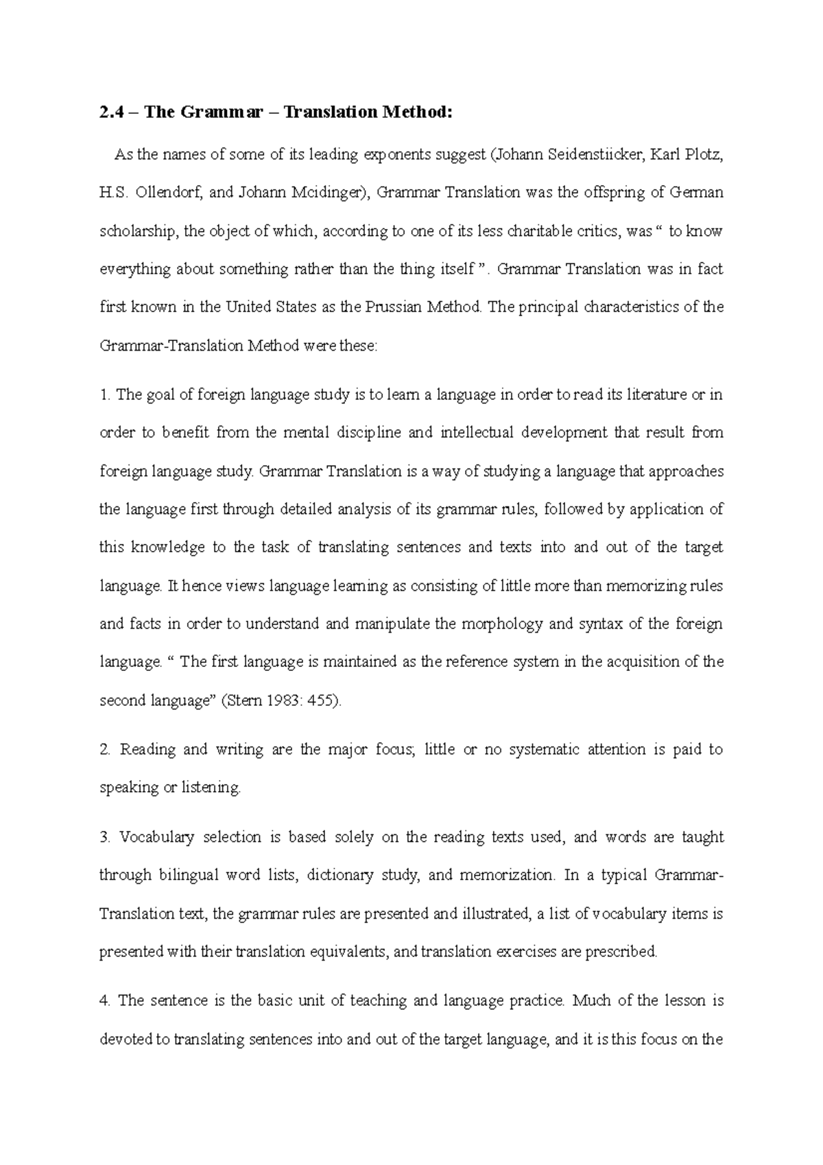 grammar-translation method - 2 – The Grammar – Translation Method: As ...