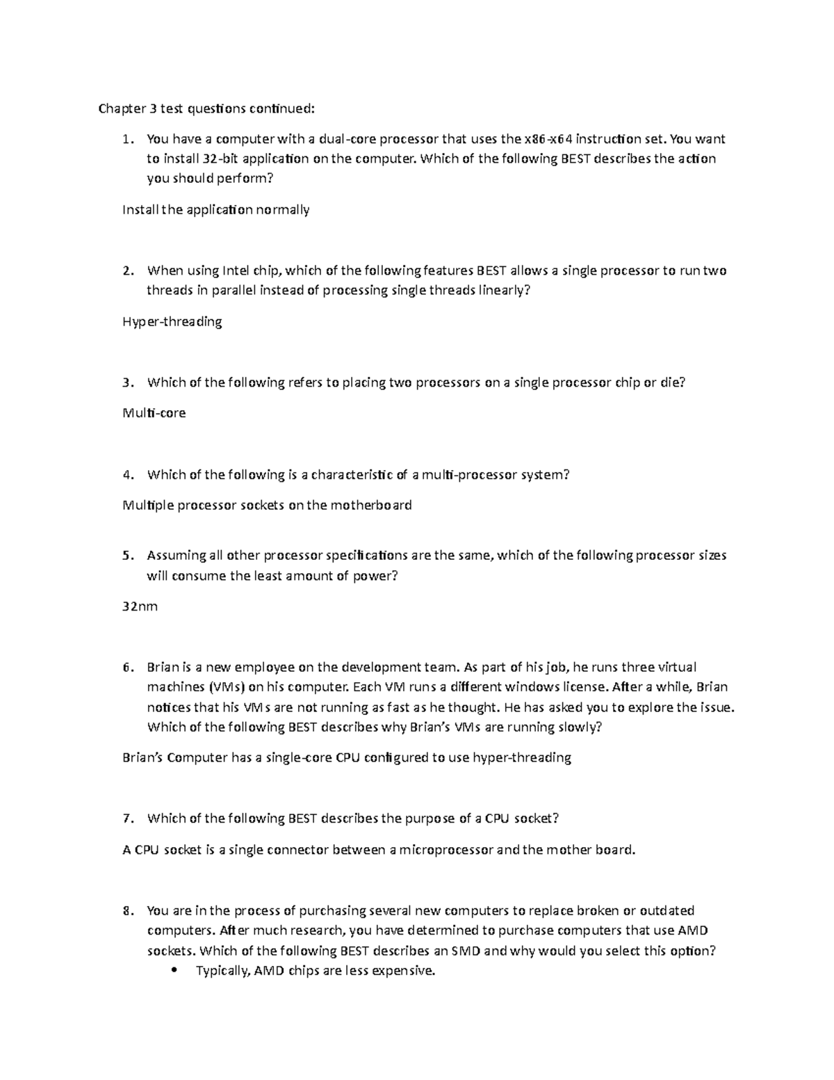Chapter 3 ITT Quiz - CompTIA 220-1001 CompTIA 220-1002 - Chapter 3 test ...