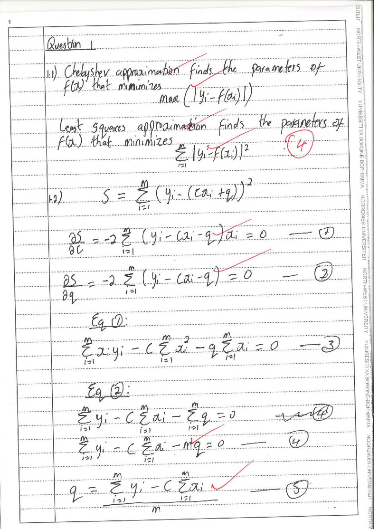 Derivation of LS Linear Approximation - EN 4 101 - Studocu