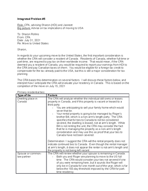 PC01 - Practical Case #1 - Core 1 – Practice Case # Memo To: Plant ...
