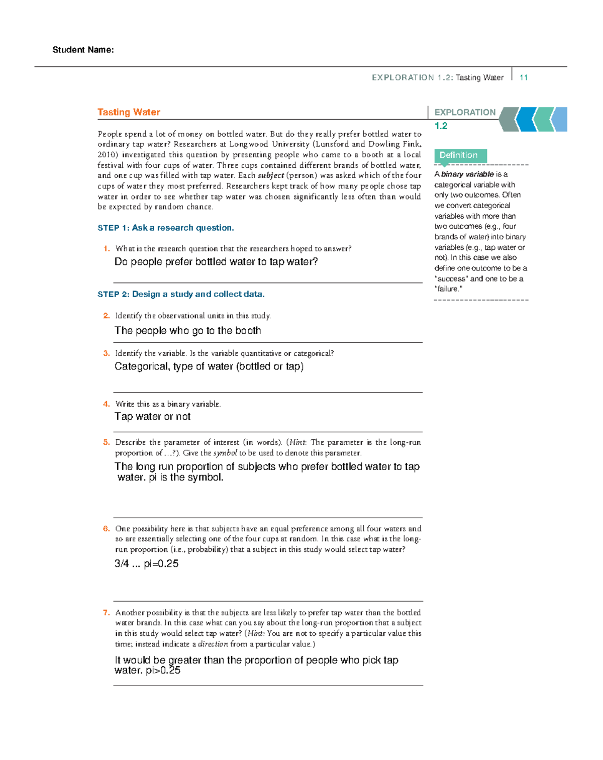 Exploration 1.2: Tasting Water Study (C01) - In-Class Application Notes ...