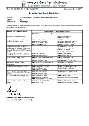 Bsmmu Thesis Registry till jan 2025 - Bangabandhu Sheikh Mujib Medical ...