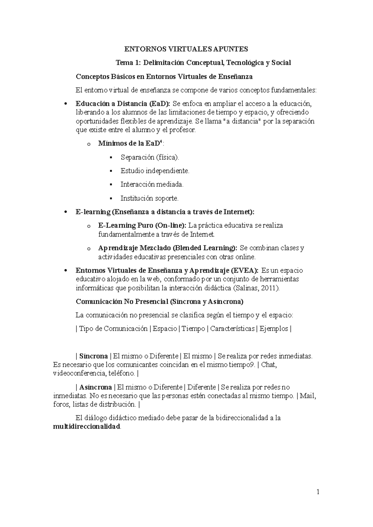 ENTORNOS VIRTUALES APUNTES: Conceptos y Prácticas en EaD - Studocu