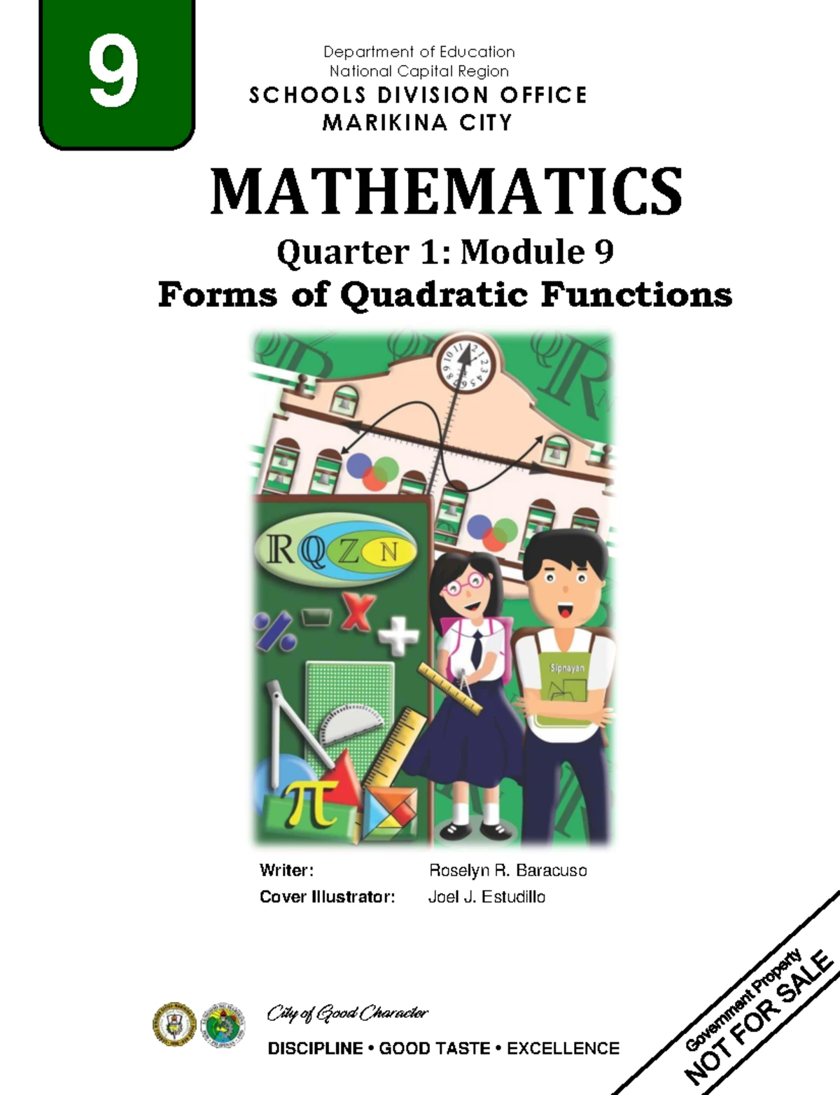 MATH GR9 QTR1 - Module 11: Graph of Quadratic Functions - Studocu
