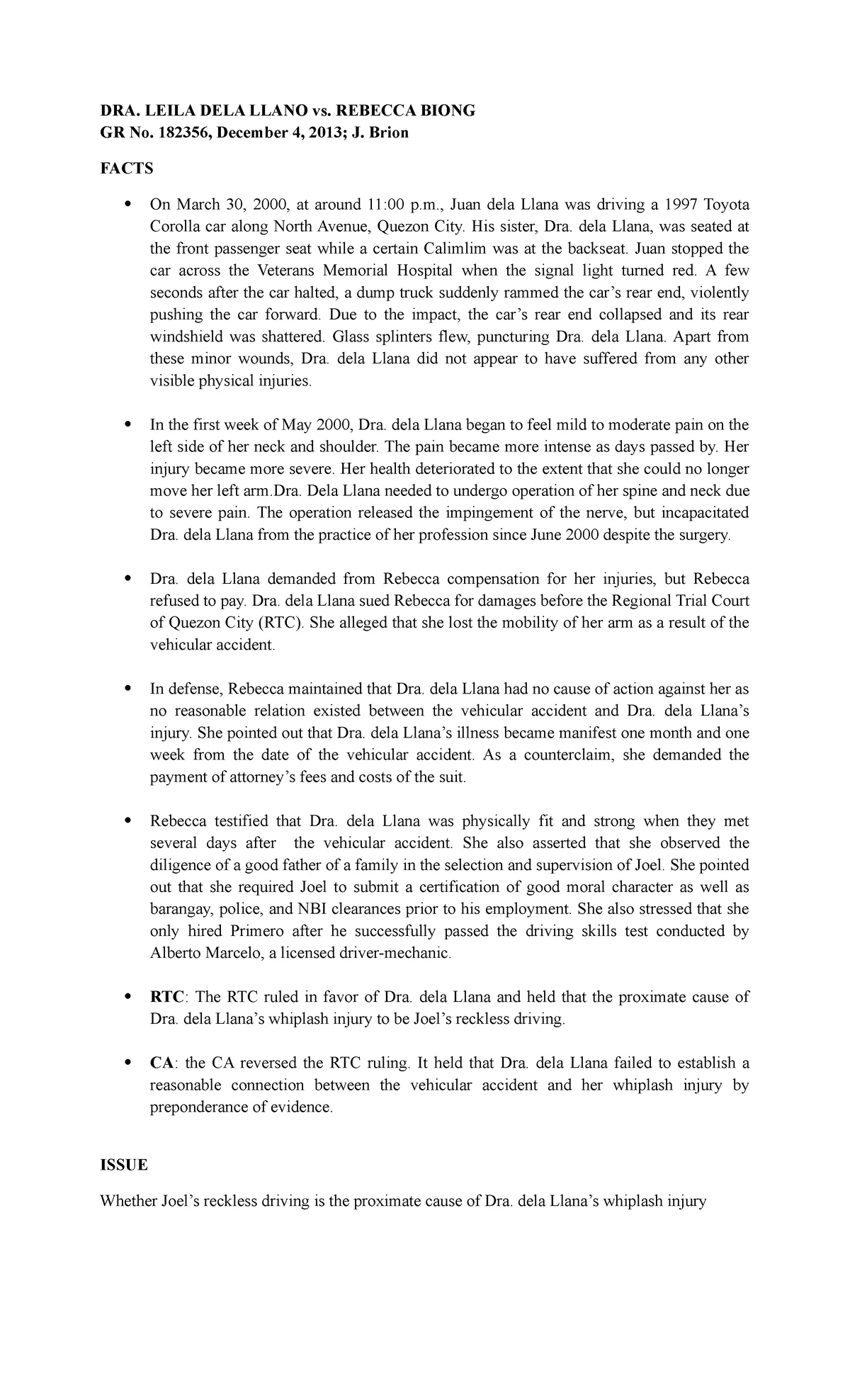 Civil Law Doctrine - Doctrine of Operative Fact - Acts done pursuant to ...