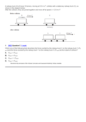 VCE VCAA Physics Formula Sheet (ONLY FORMULA'S) - Victorian Certificate ...