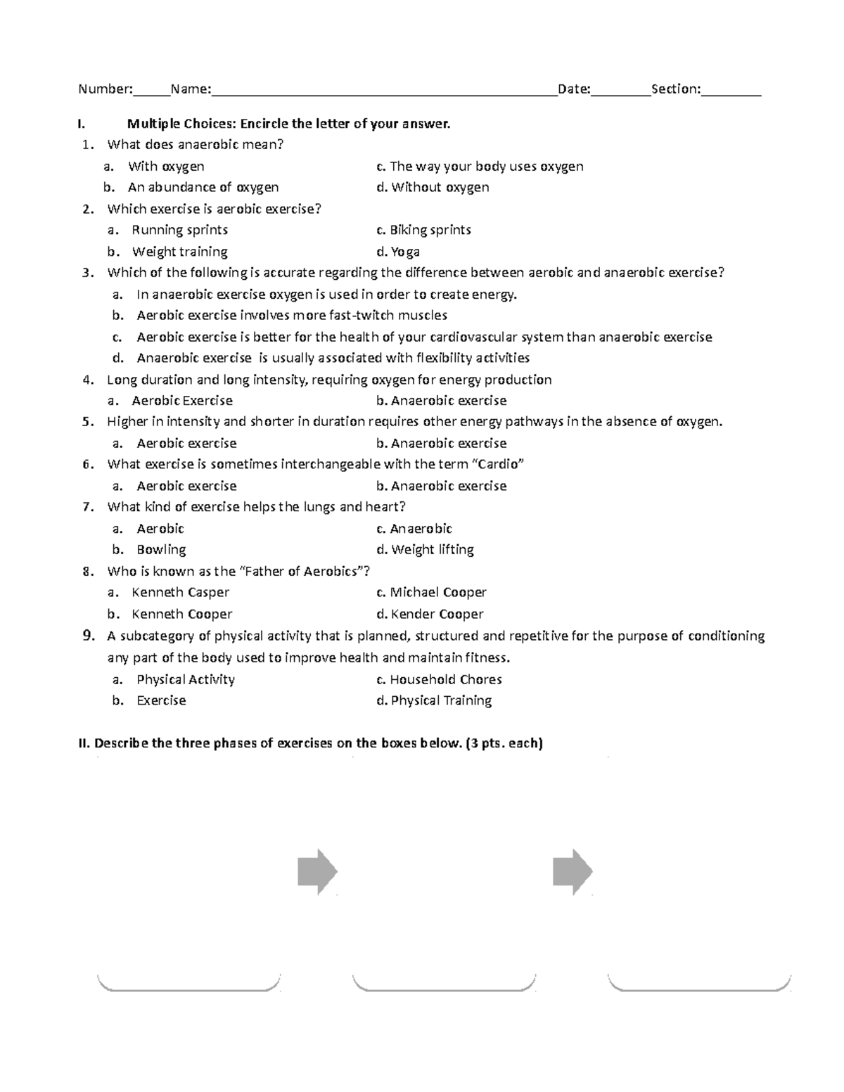 QUIZ- Aerobic vs Anaerobic Exercises - Understanding Key Concepts - Studocu