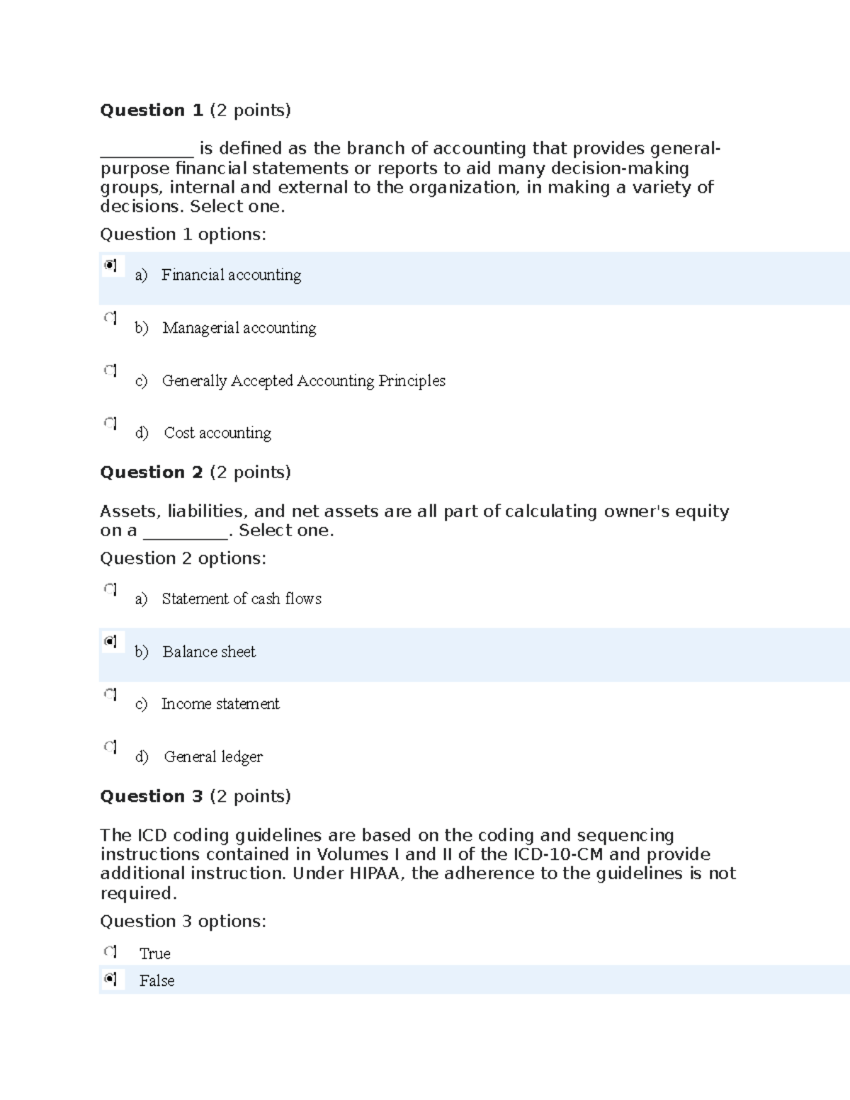 HCM 345 2-2 Quiz - Quiz 2-2 Module 2 - Question 1 (2 points) ___________ is defined as the ...
