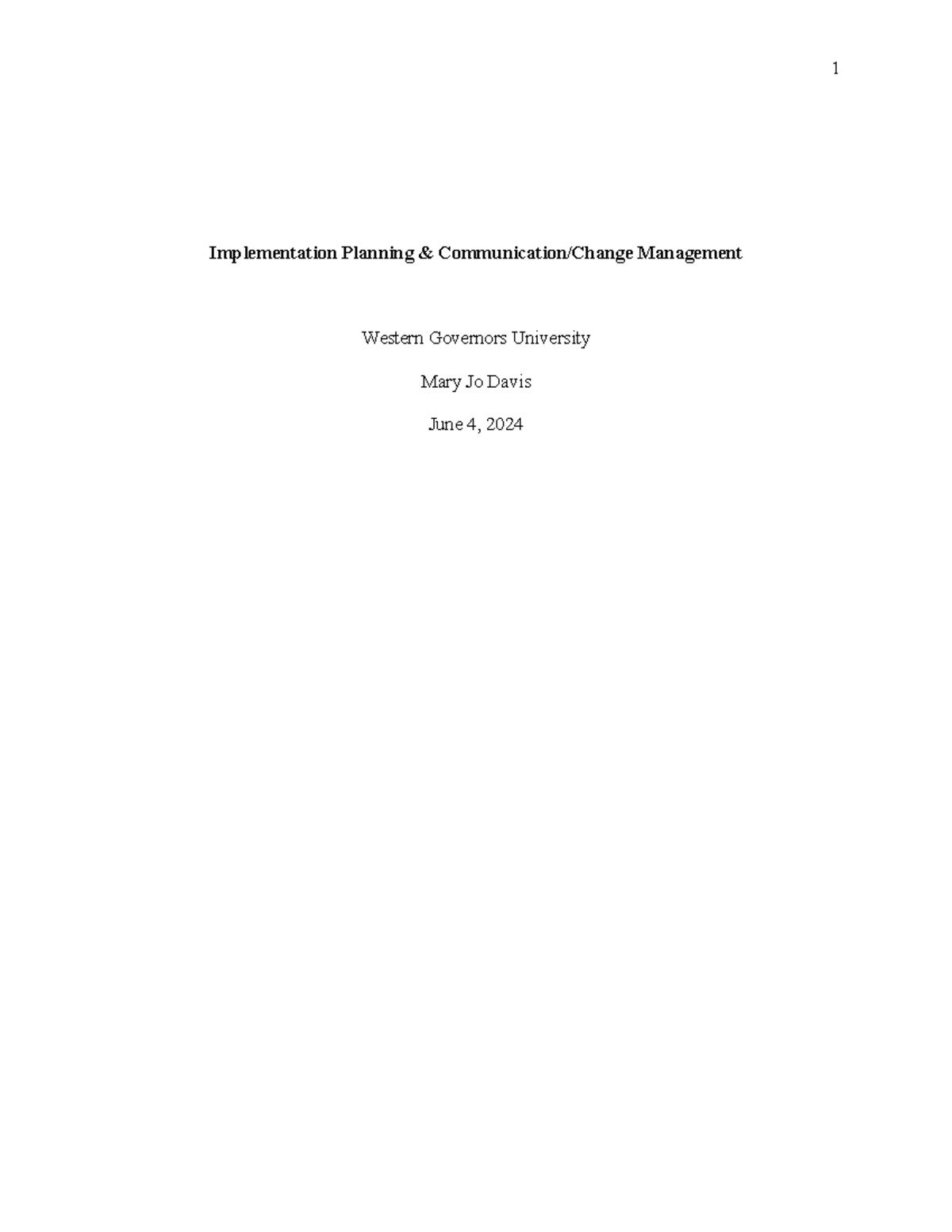 TASK 3 Implementation Planning & NLP Technology Solution at WGU - Studocu