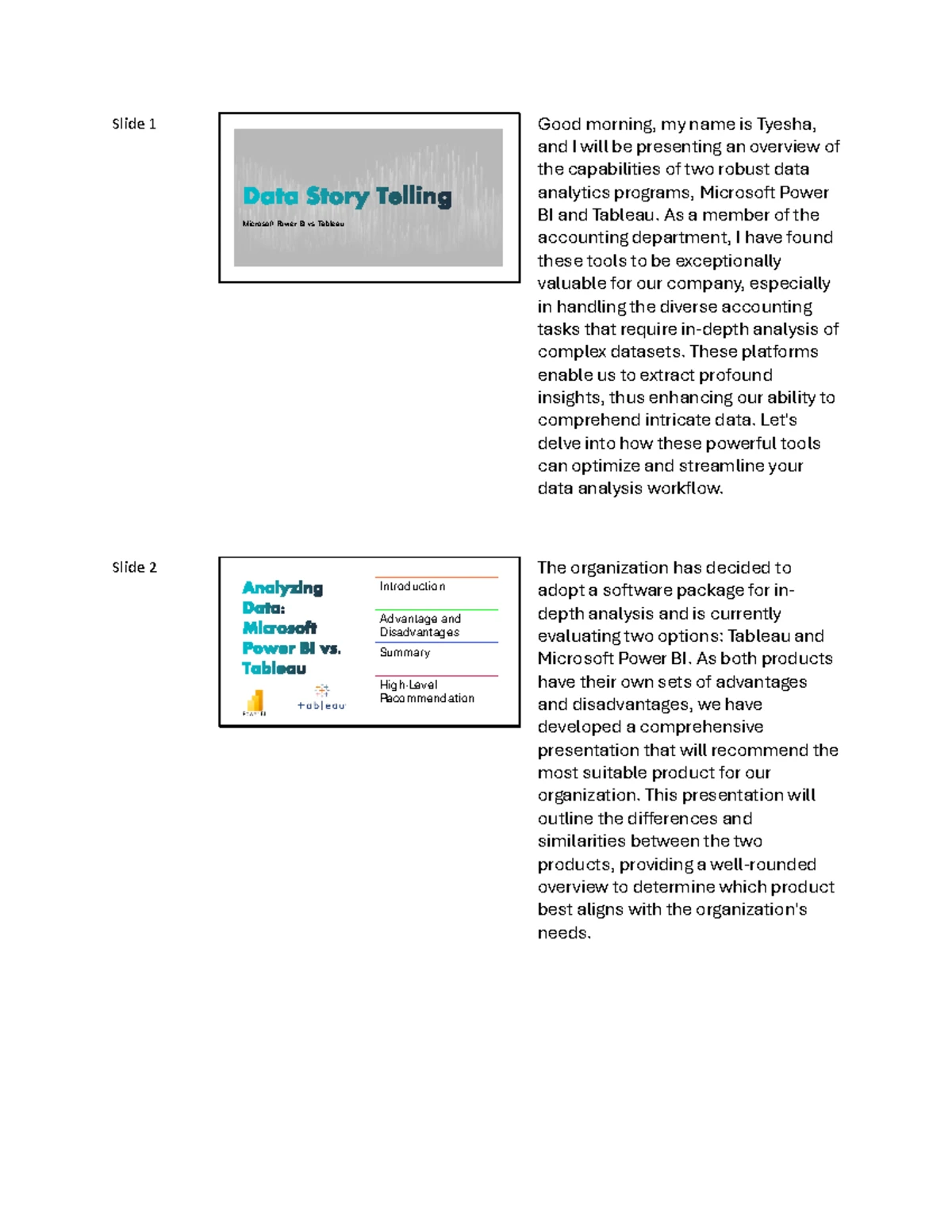 ACC 430: Milestone 1 - Comparative Analysis of Power BI vs Tableau - Studocu