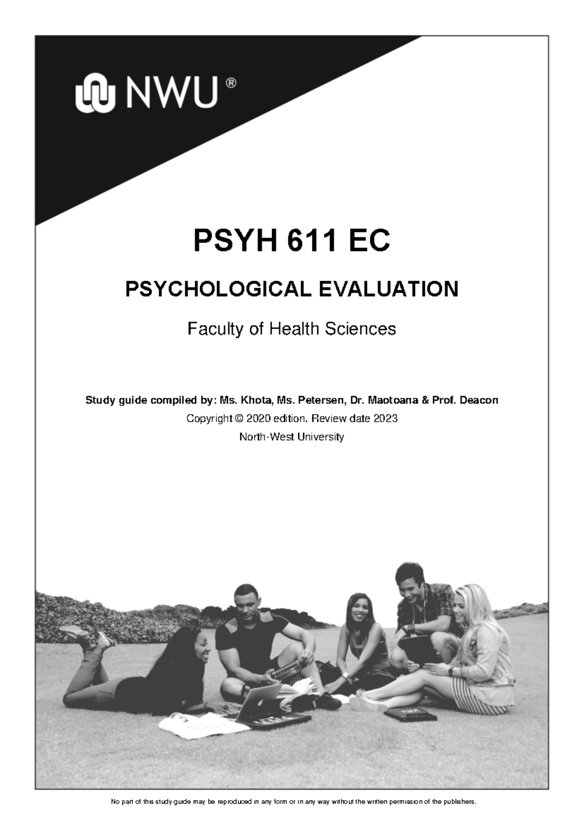 PSYH+611 PEC 2023 - Comprehensive Guide to Psychological Evaluation ...