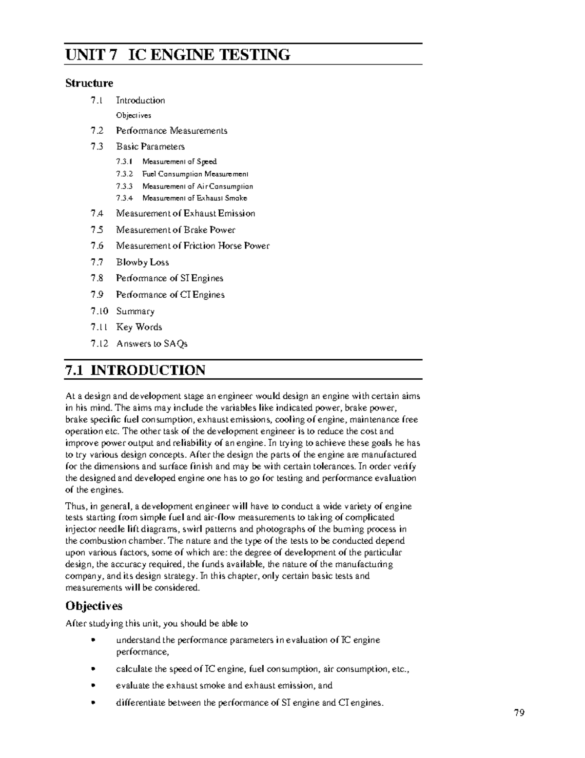 IC Engines: Key Performance Parameters and Testing Methods - Studocu