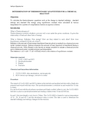 Lab Report-Identifying an Unknown Substance - Lab Report: Identifying ...