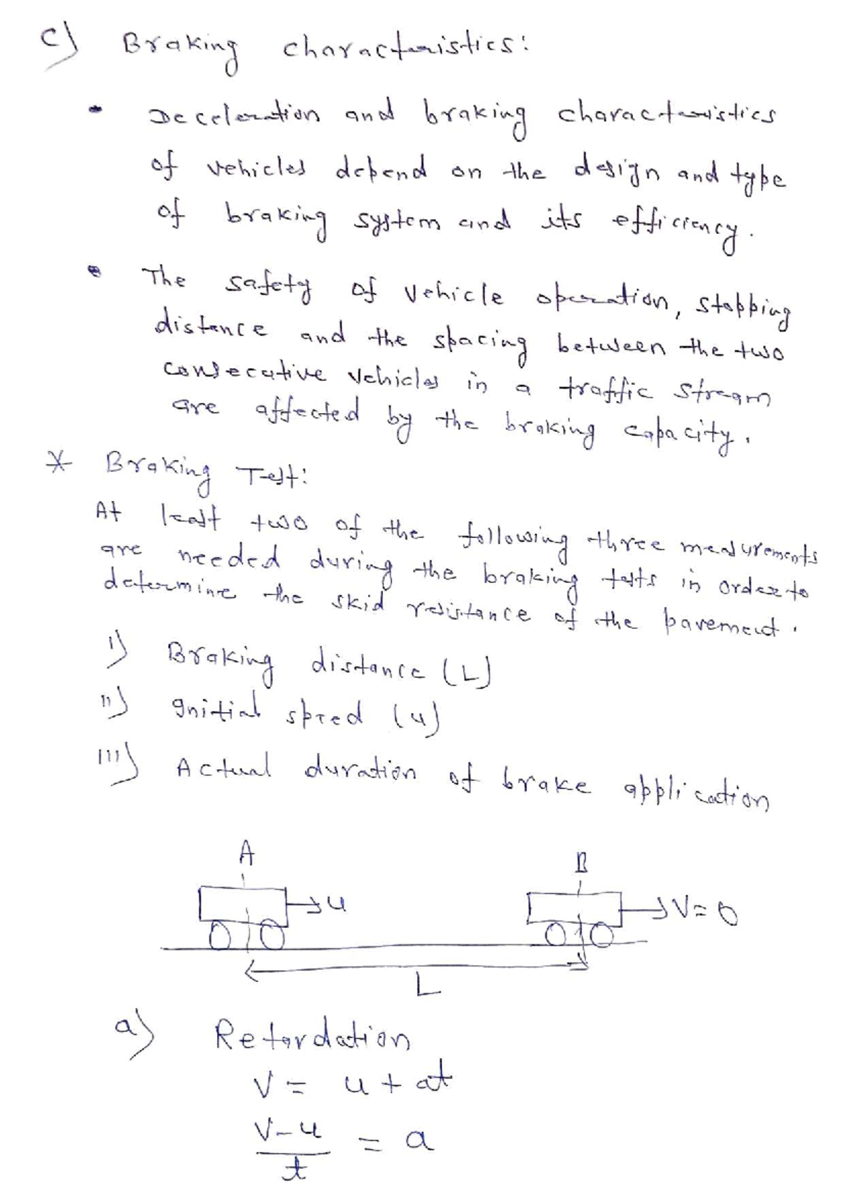 TEM Lect 02 - Braking Characteristics and Efficiency Analysis - Studocu