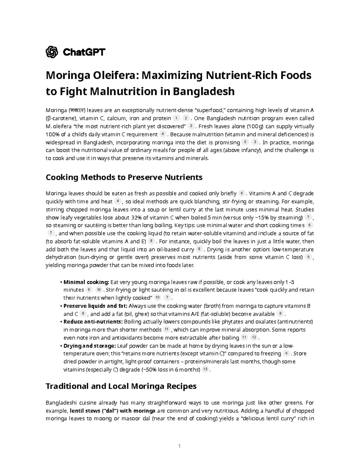 Moringa Oleifera: Nutrient-Rich Solutions for Malnutrition in ...
