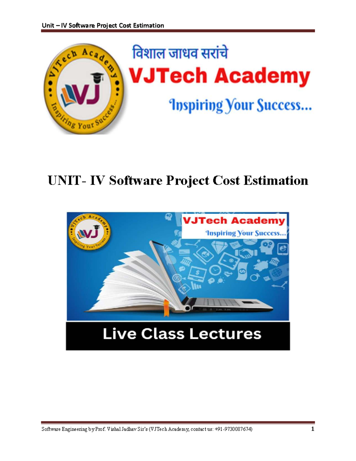 Unit IV: Software Project Cost Estimation in Software Engineering - Studocu