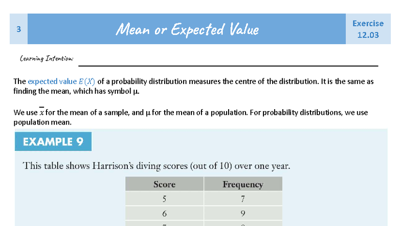 Preliminary Extension 1 Mathematics: Discrete Probability Distributions ...