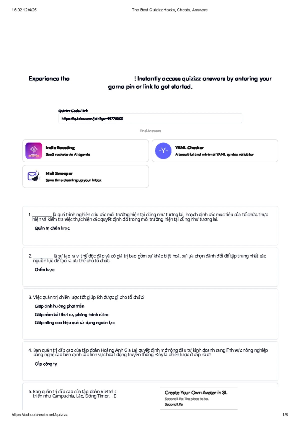 Quizizz Hacks & Cheats: Access Answers Easily and Safely - Studocu