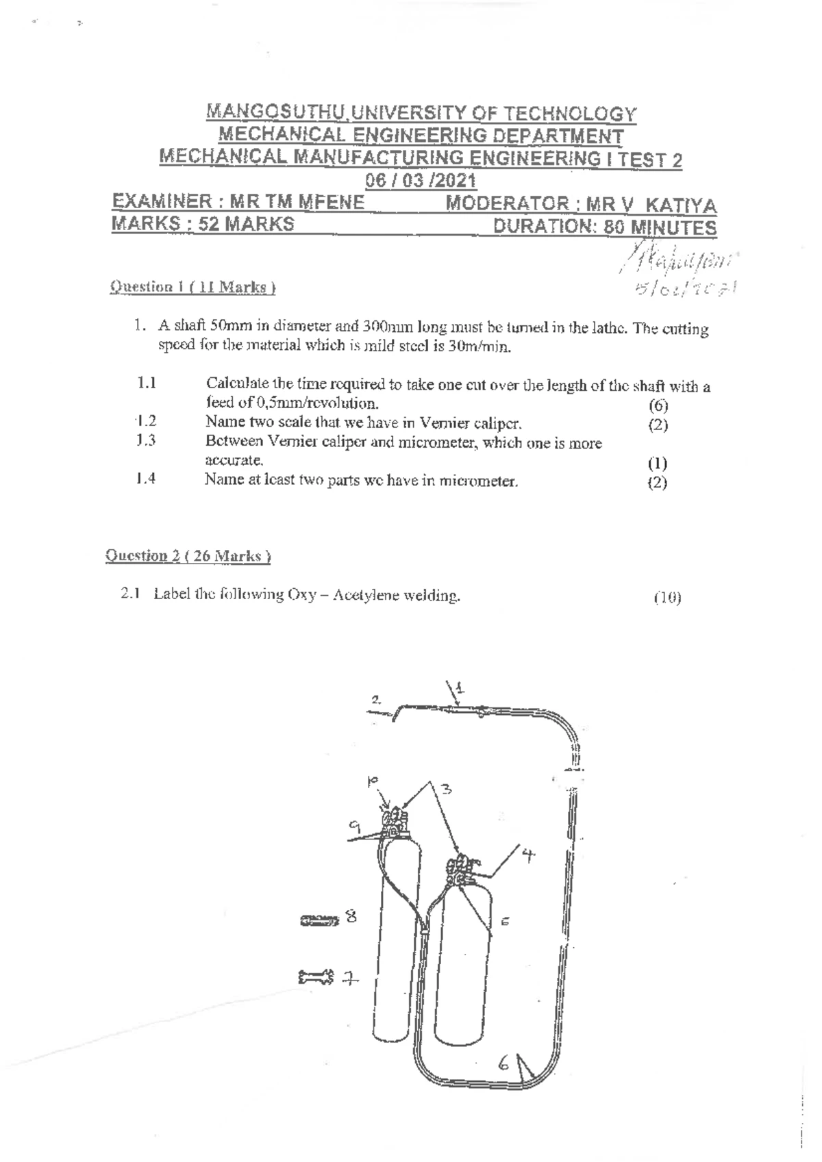 MEC 101: Mechanical Manufacturing Engineering I Test 2 Overview - Studocu