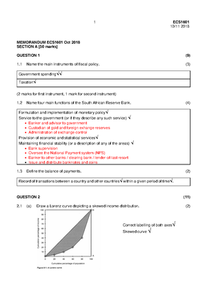 Ecs1601 assignment 1 - ECS1601 - Studocu