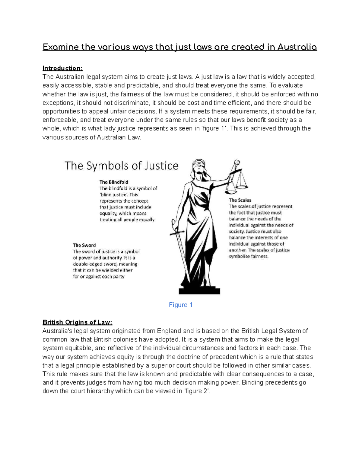 Assessment Task 1 - Exploring the Creation of Just Laws in Australia ...