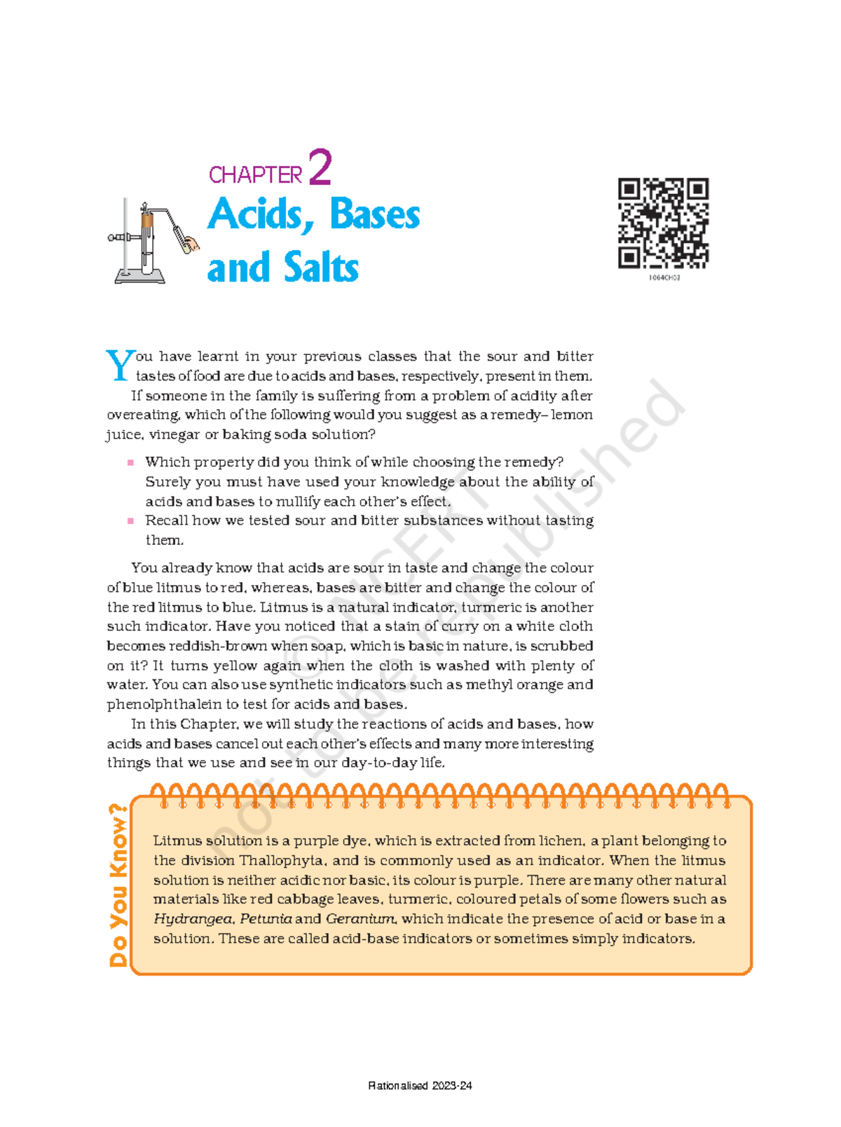 Science ACID BASE Salts - Acids, Bases and Salts CHAPTER 2 Y ou have ...
