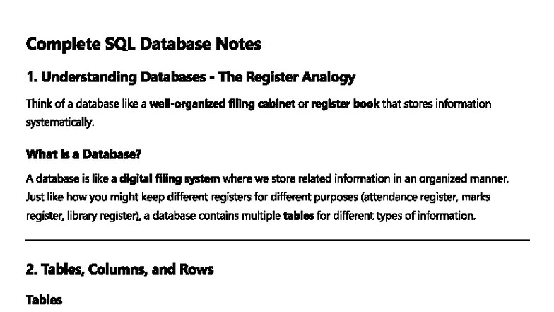 DBMS DDL Notes: Understanding SQL Database Structure and Design - Studocu