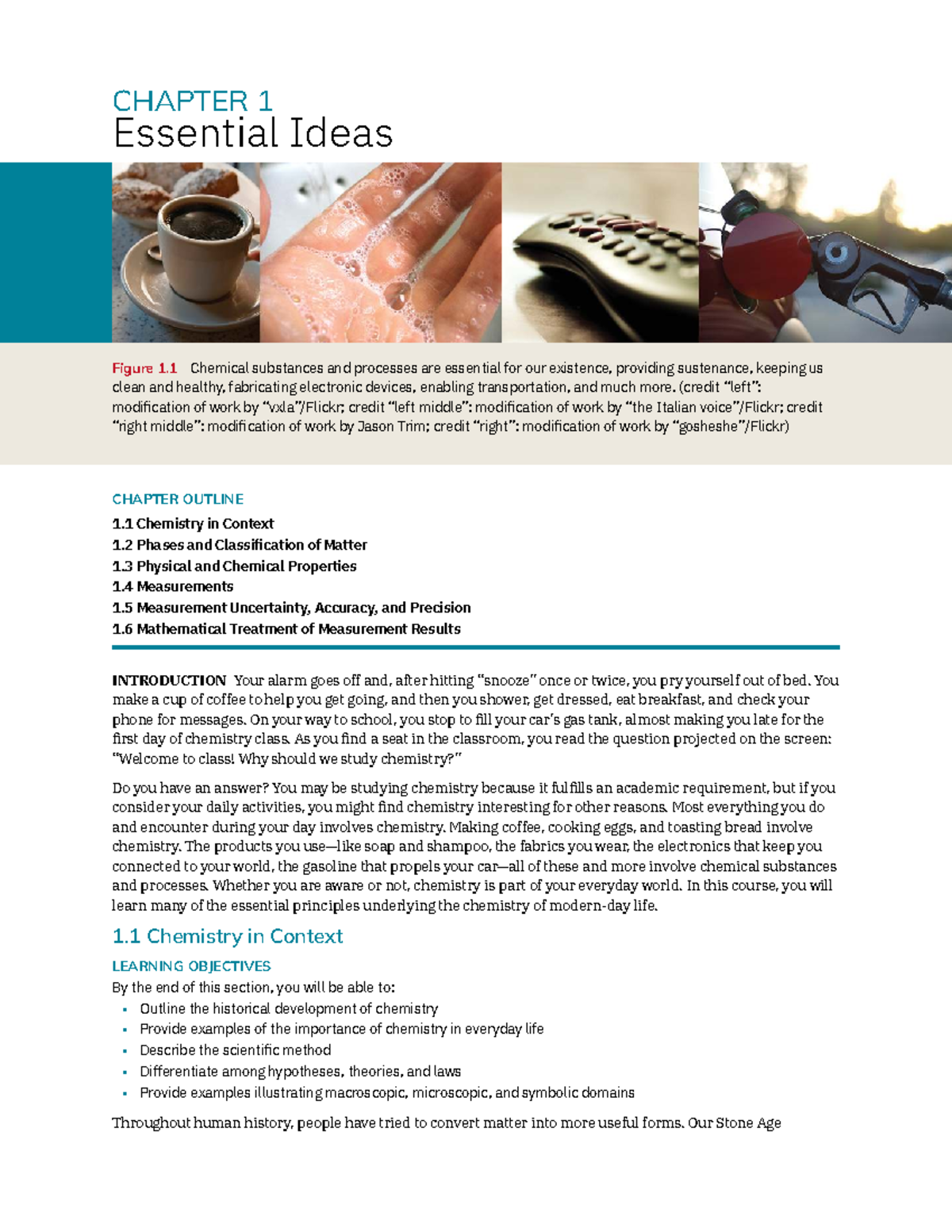 CH1: Essential Ideas in Chemistry - Measurement and Analysis - Studocu