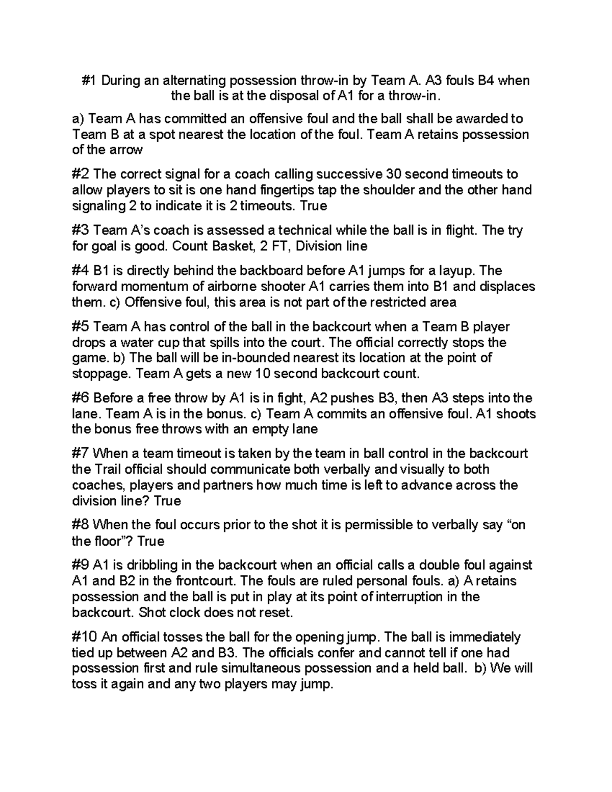 NAIA Test - Sports Rules and Situations Analysis - Studocu