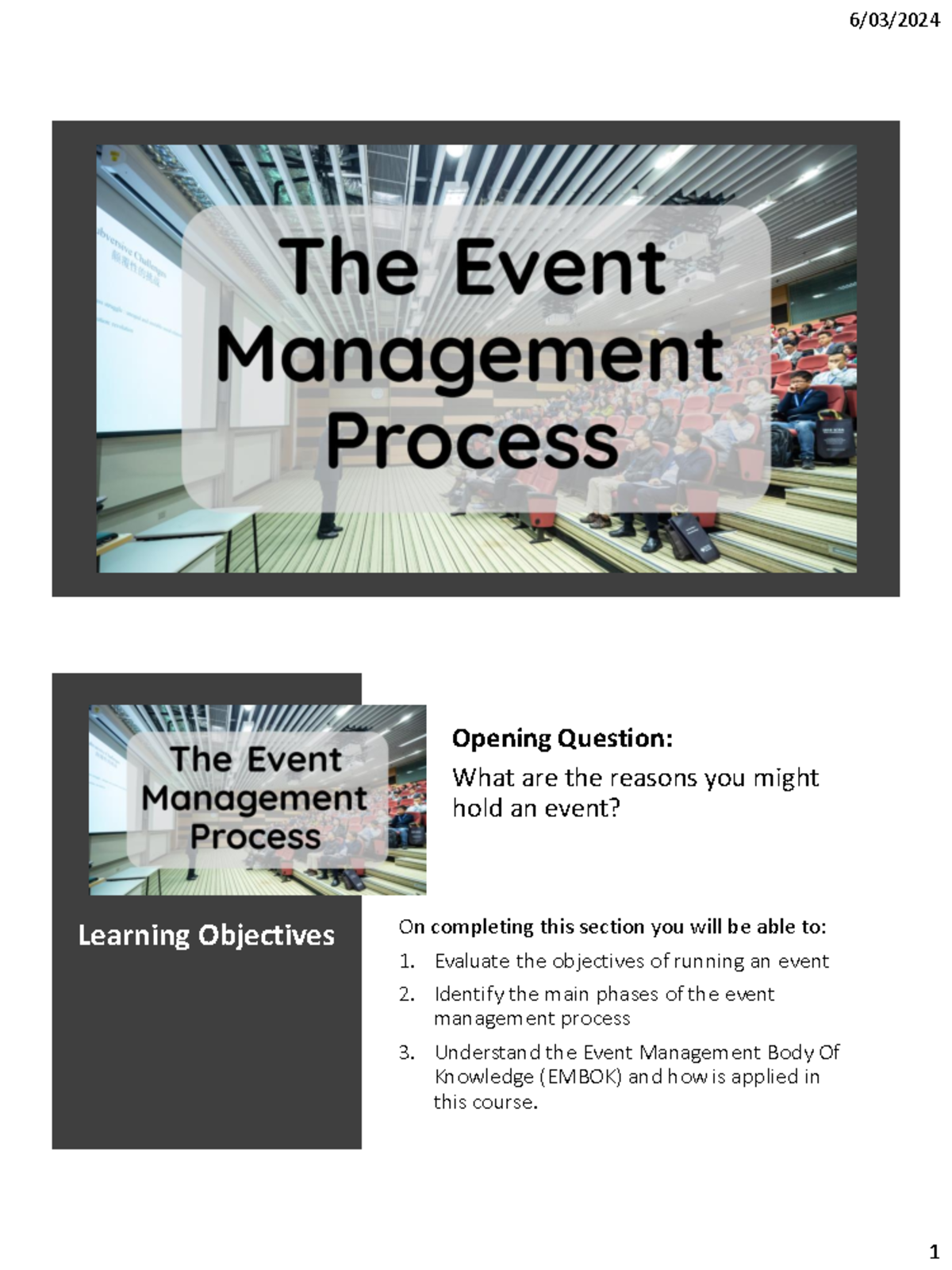 Event Management Process: Objectives & Phases (Course Code: EMBOK ...