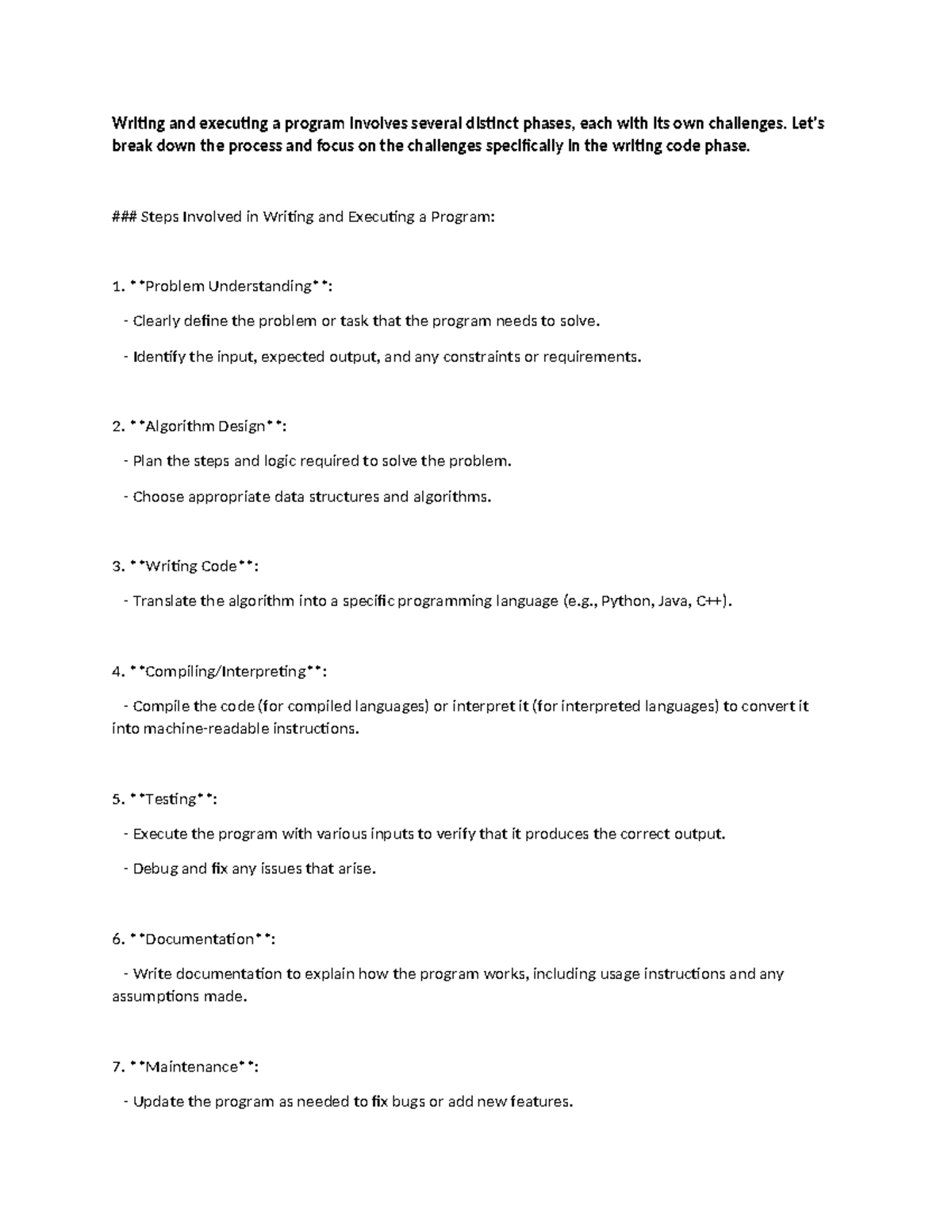 Understanding the Structure and Challenges of Algorithms (CS101) - Studocu