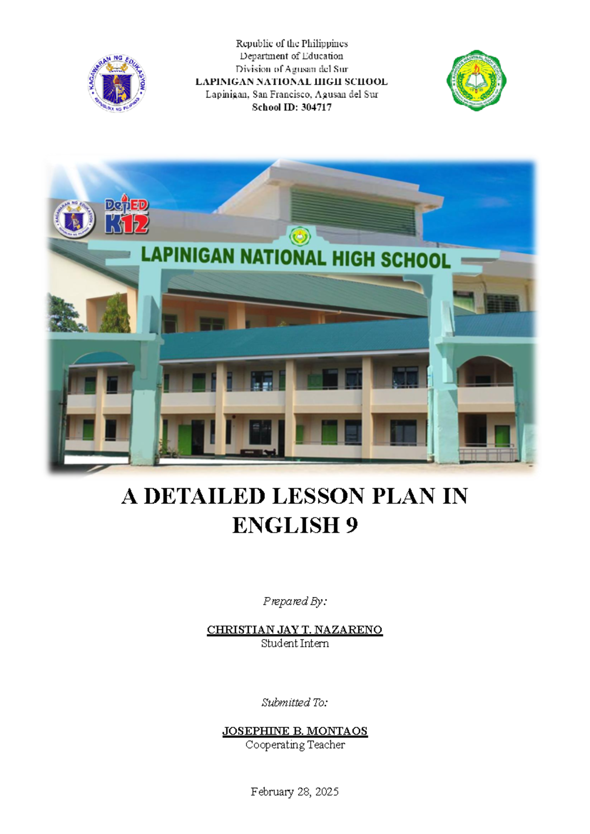 Detailed Lesson Plan on Social, Moral, and Economic Issues - ENG 9 ...