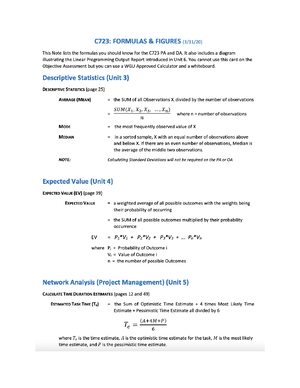 Unit 4 & 6 Problem Generator - Unit 4 Expected Value Basic EV Process Expected Value (EV) = SUM ...